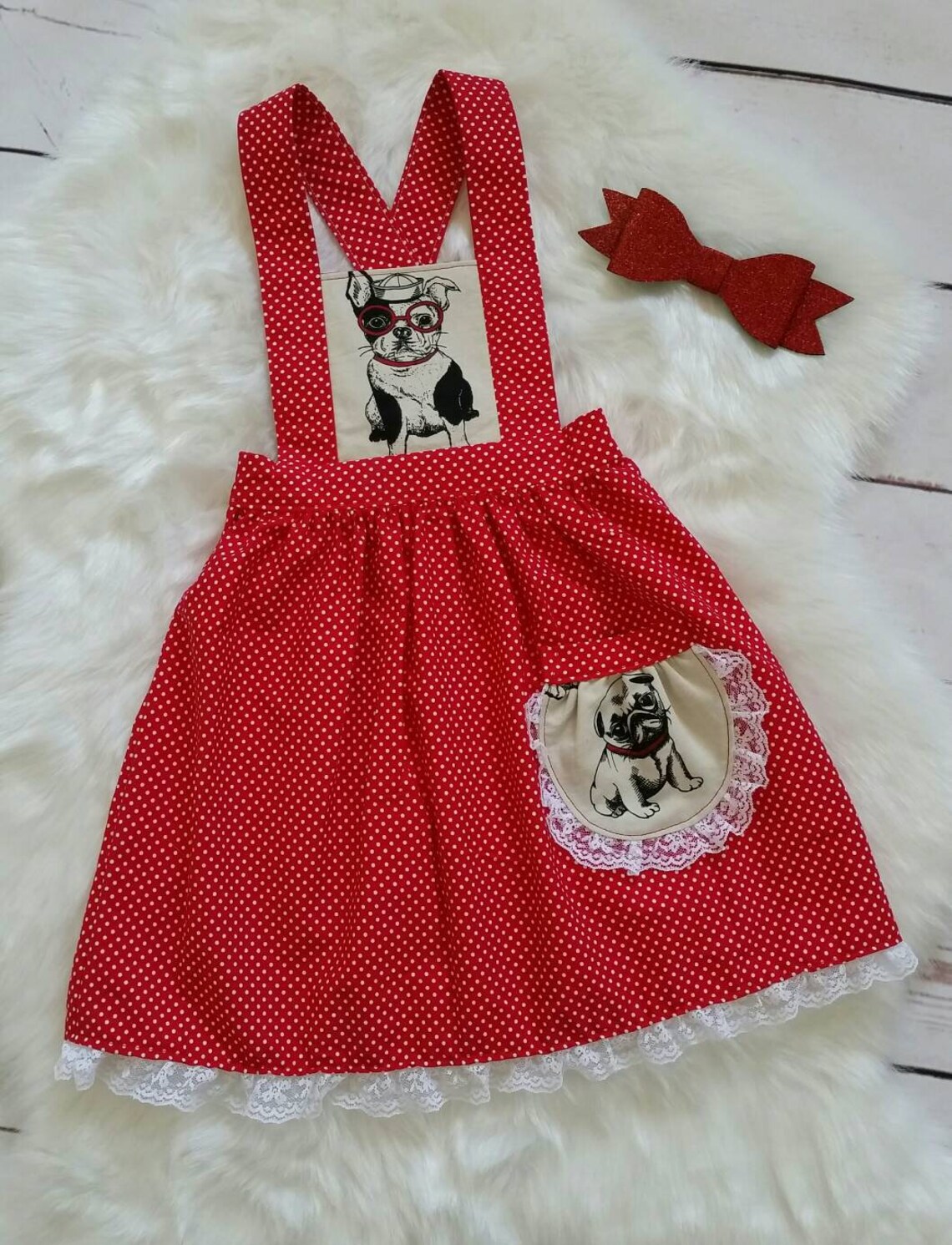 Little Bulldogs Pinny Size 3 Girls Pinafore Children's - Etsy Australia