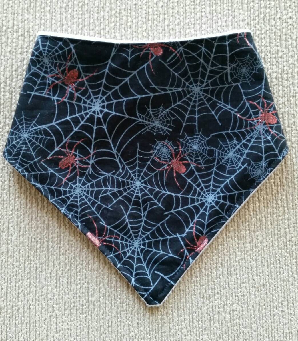Red Spiders Baby Bandana Bib Cotton Upper Cobwebs - Etsy Australia