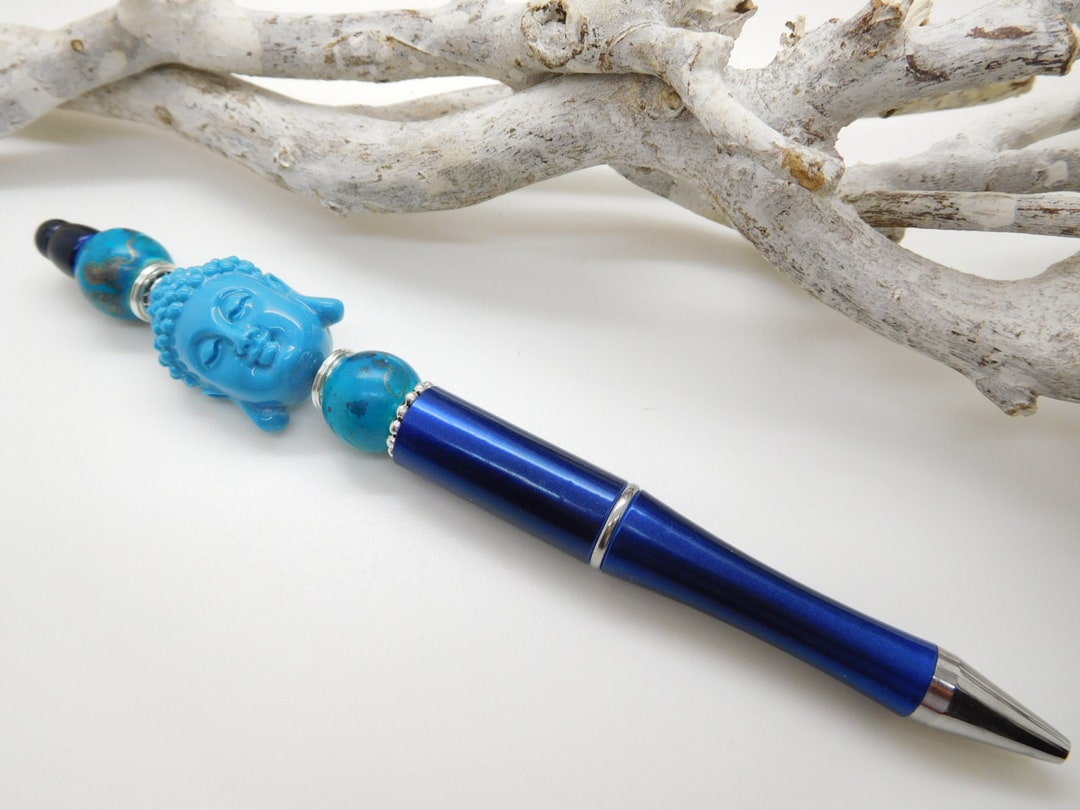 Personalized Ballpoint Pen Blue buddha, Fancy Ballpoint Pen, Pearl Pen ...