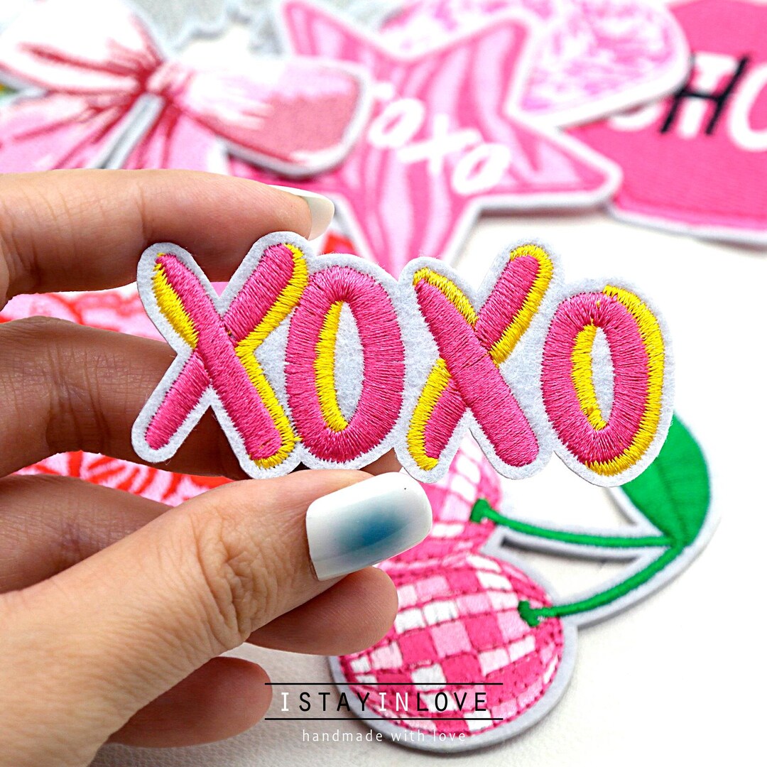 XOXO Pink Patch, Pink Patch, Trucker Hat Patches, Retro Patch, Preppy Patch, Cow Girl Patch ...