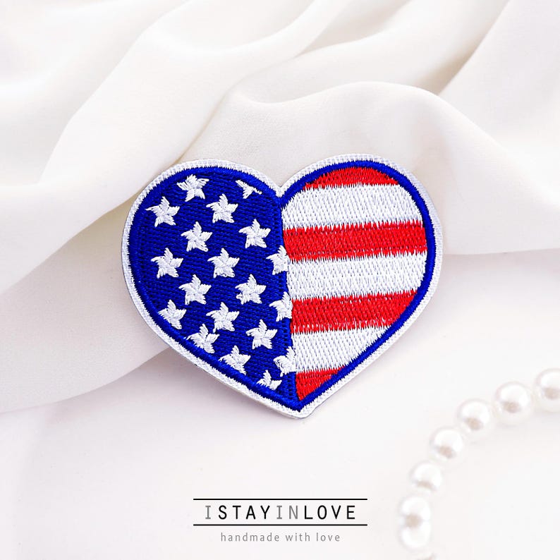 Independence Day American Flag Patches, Iron on Patches, Hang Loose ...