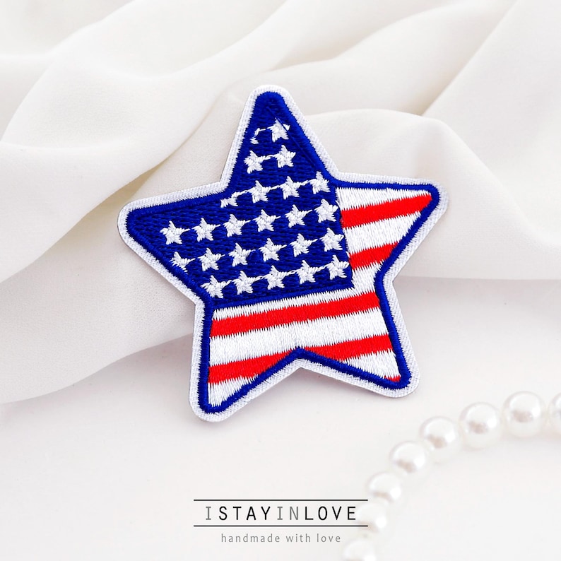 Independence Day American Flag Patches, Iron on Patches, Hang Loose ...