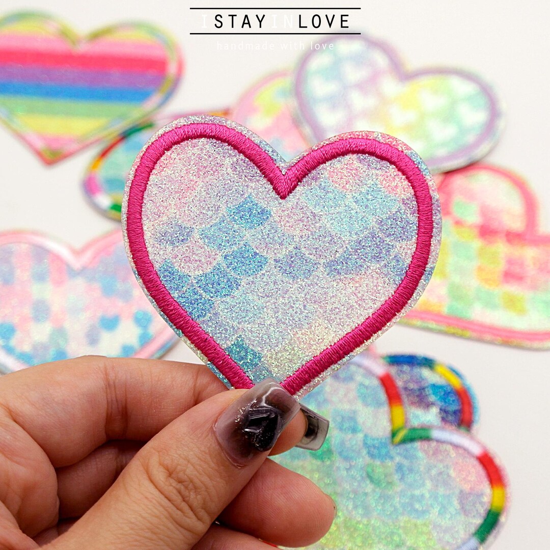 Checkered Heart Hat Patch, Trucker Hat Patches, Iron on Patch, Pink ...