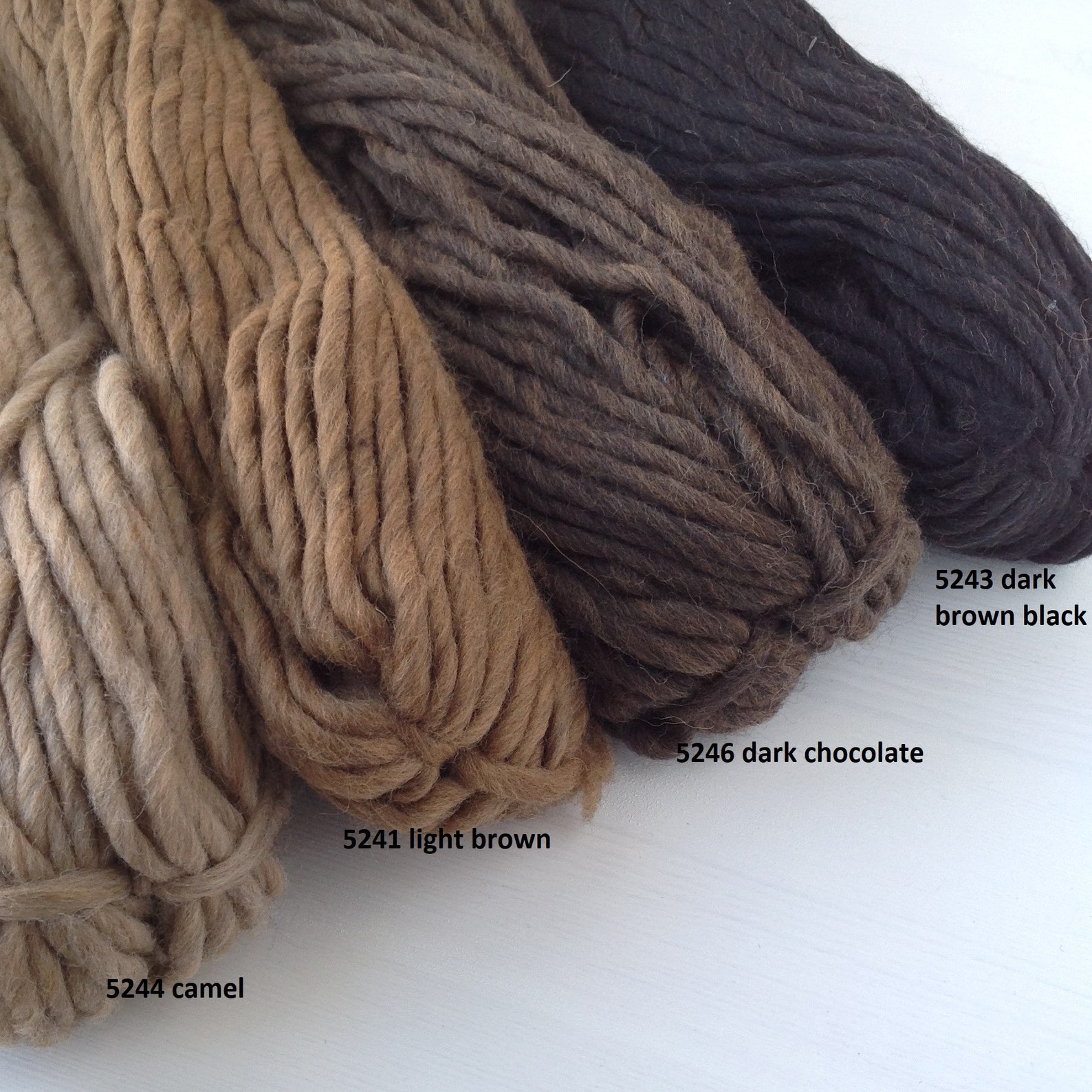 Dark Brown Yarn Chunky Merino Wool Bulky Weight 6 Thick Yarn | Etsy