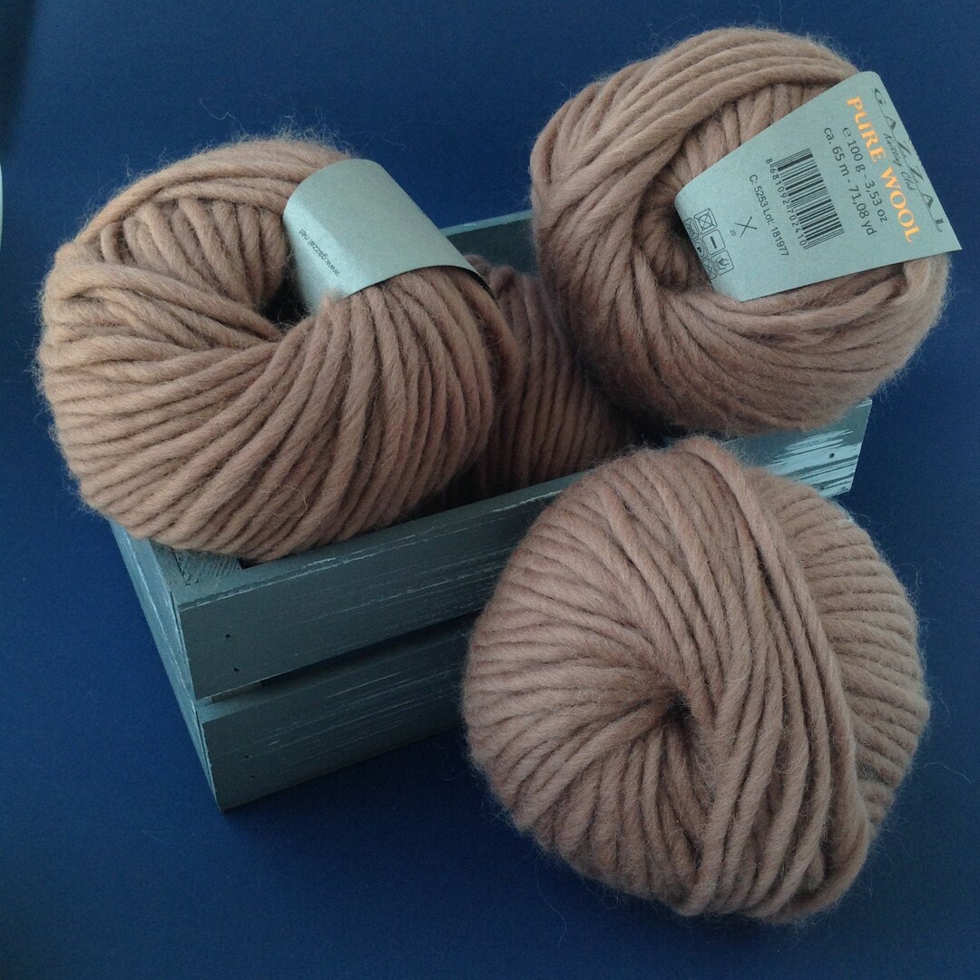 Mocha Yarn Chunky Merino Wool Bulky Weight Yarn # 6 Coffee Col.5253 - Etsy