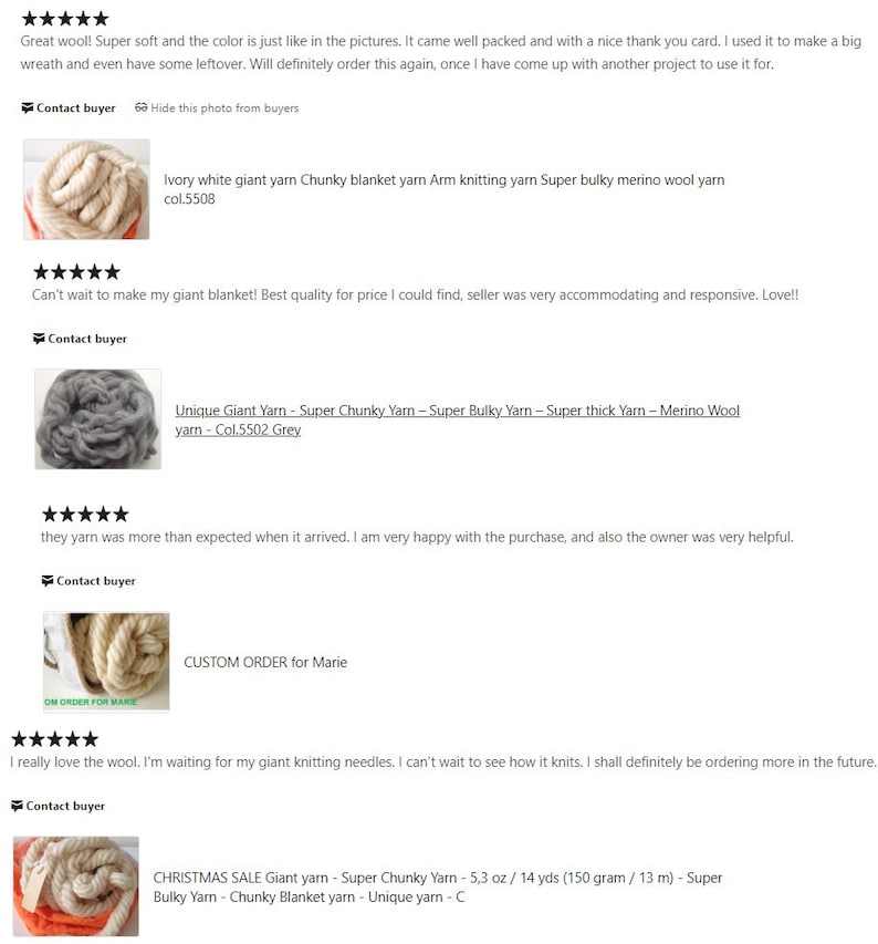 Super Jumbo Yarn 7 Arm Knitting Yarn Giant Wool Yarn for Chunky Knit ...