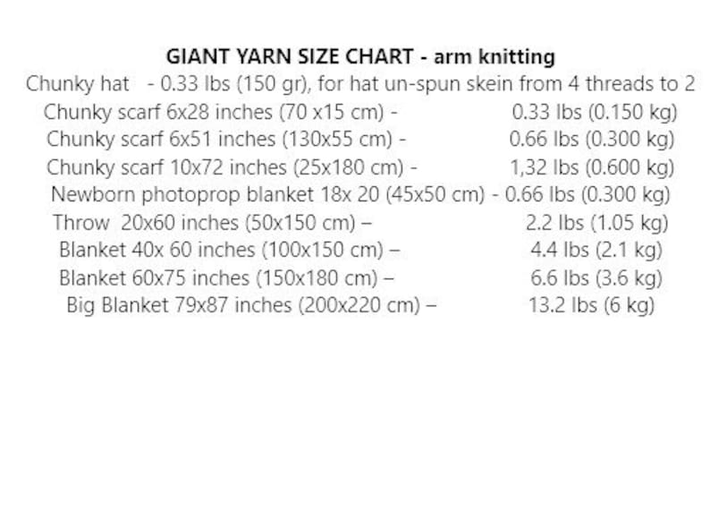Super Jumbo Yarn 7 Arm Knitting Yarn Giant Wool Yarn for Chunky Knit ...
