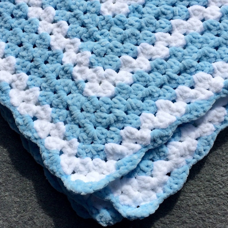 Crochet Baby Blanket - Chunky Chenille Knitted Blanket - New Baby Gift ... Crochet Baby Blanket - Chunky Chenille Knitted Blanket - New Baby Gift ...