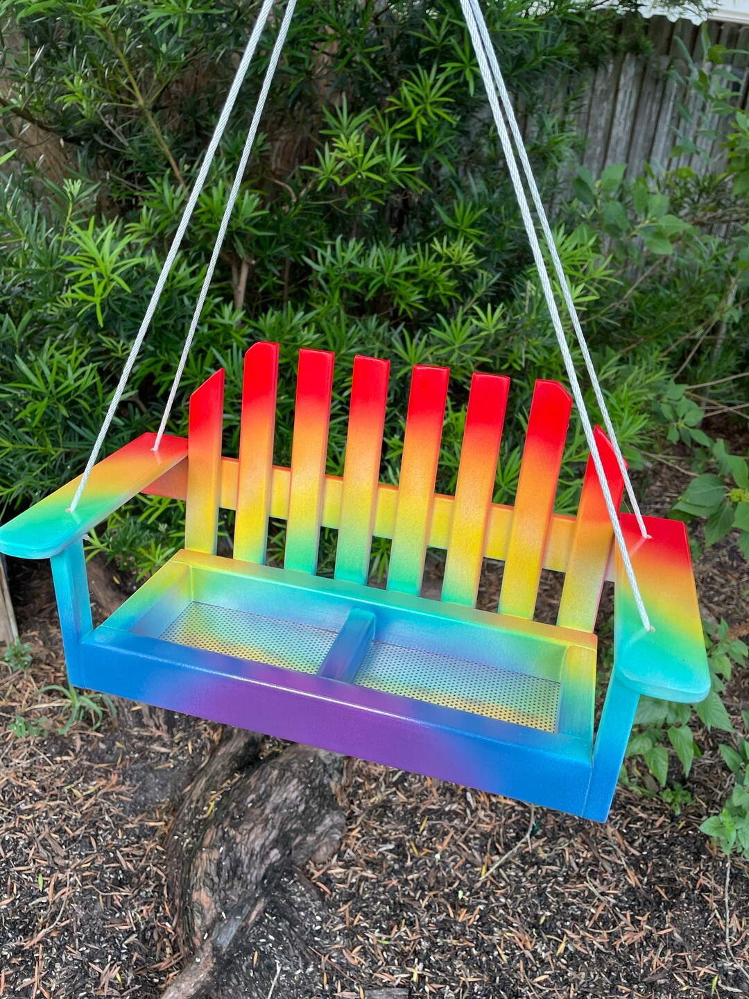 Rainbow Porch Swing Bird Feeder - Etsy