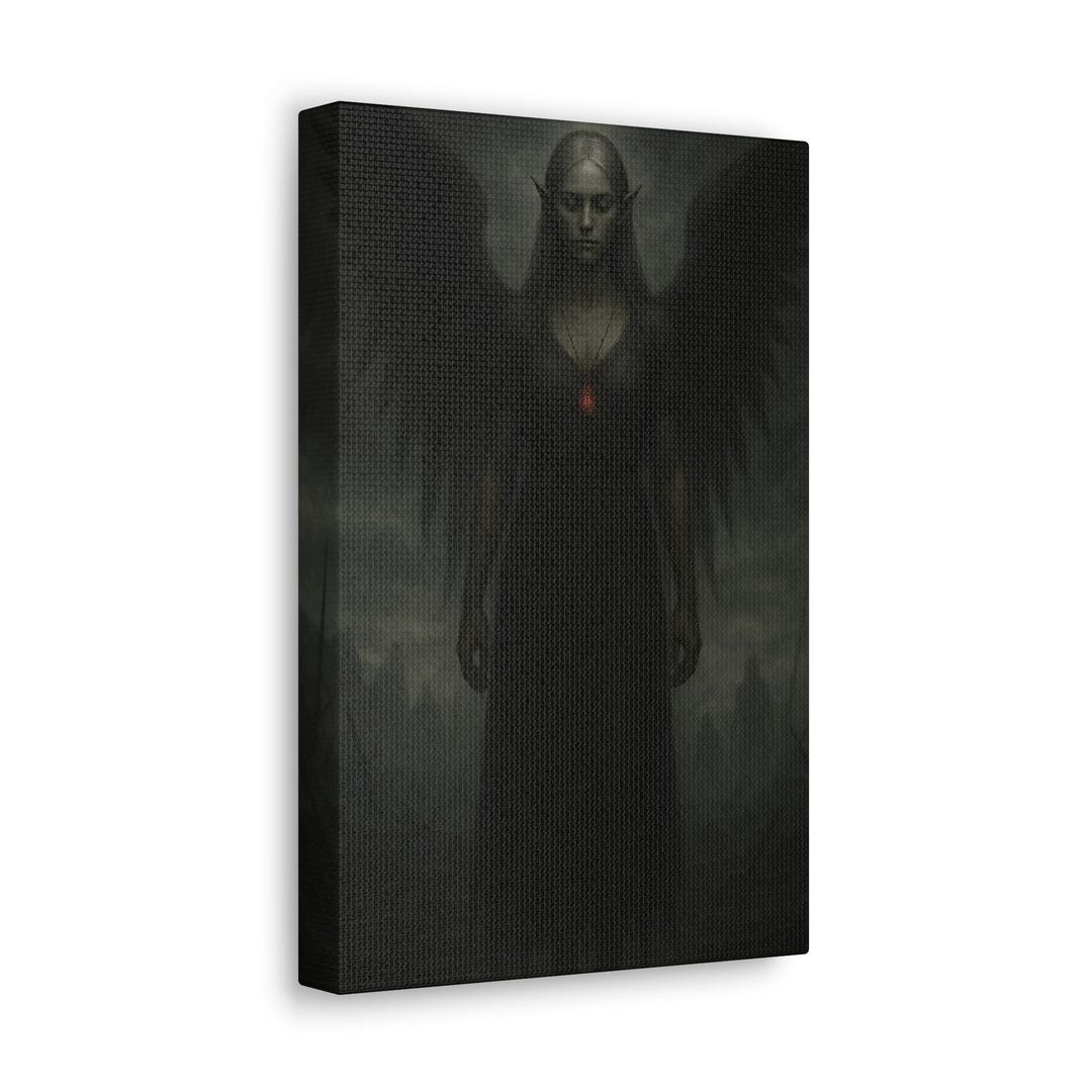 Dark Fallen Angel Art, Ghostly Scene Wall Decor, Ethereal Home ...
