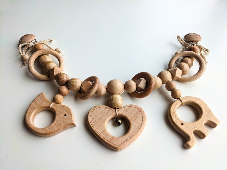 All Wooden Pram Garland With Toys Pendants - Etsy