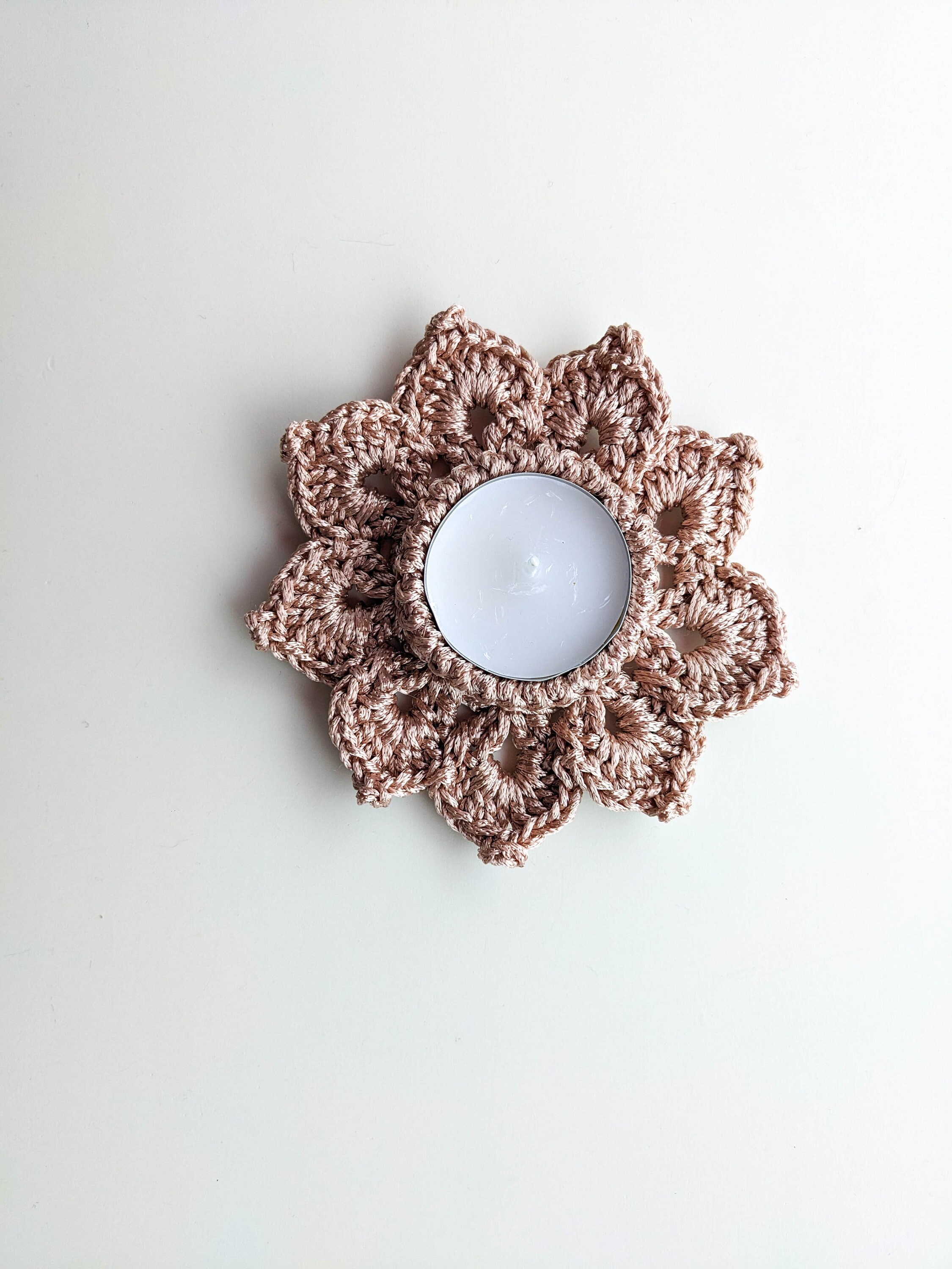 Crocheted Tealight Holder - Etsy