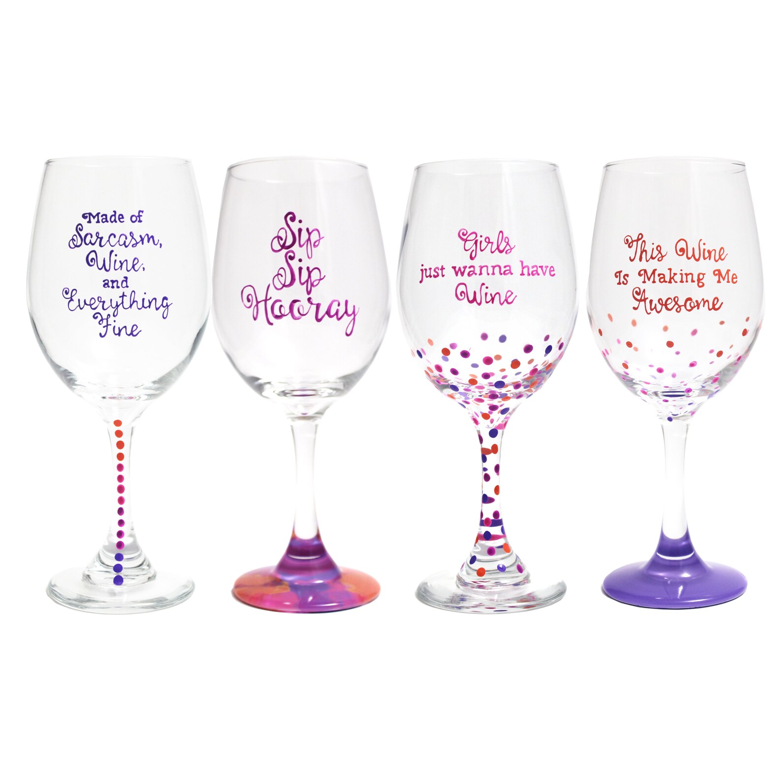 Wine Glass Set T For Her Funny Party Favors Custom Wine Etsy