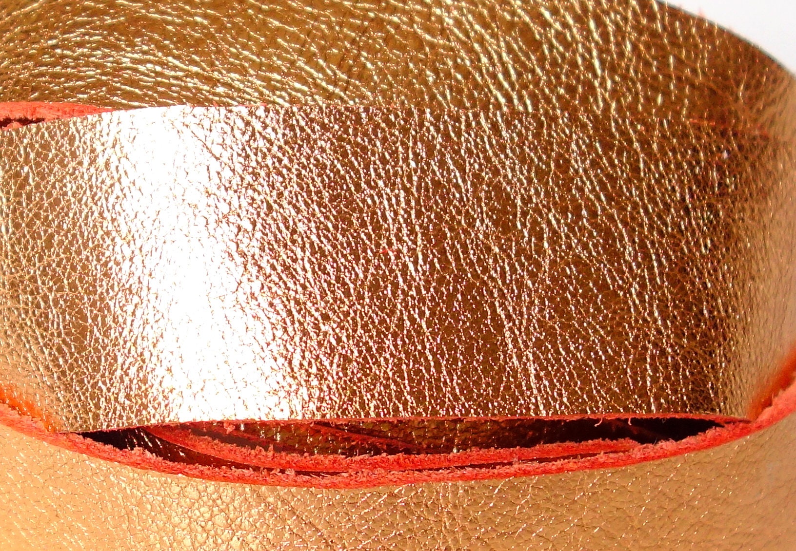 Strip Leather Metallic Copper 3-3.5oz. Leather Trim Craft | Etsy
