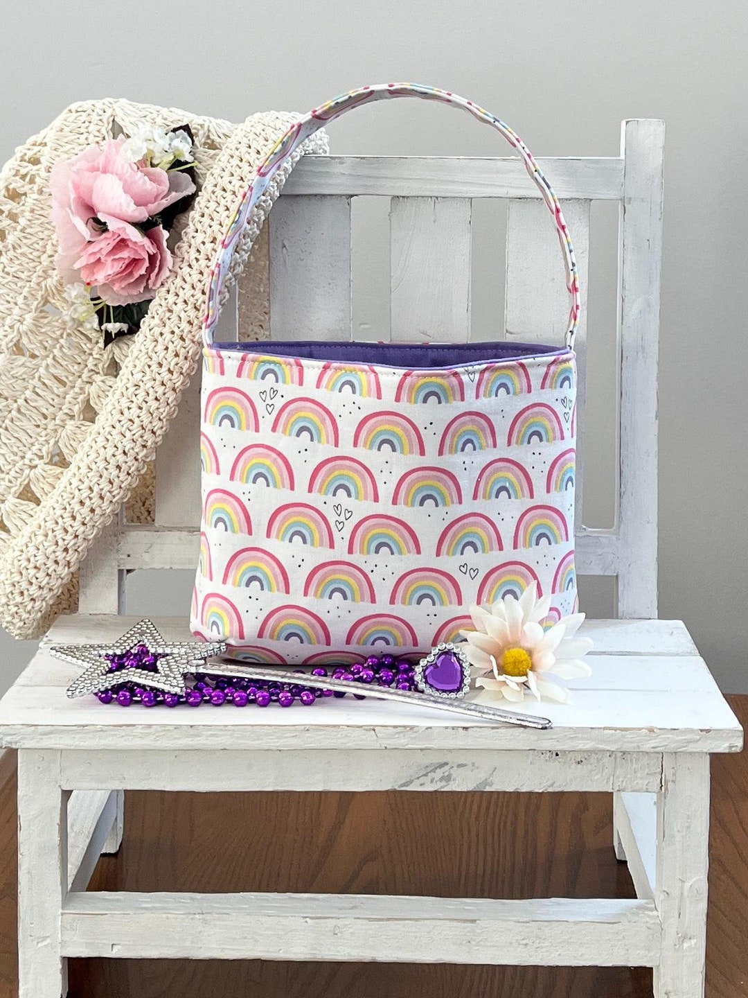 Rainbow Cotton Little Girl Purse: Toddler Dress-up Bag - Etsy