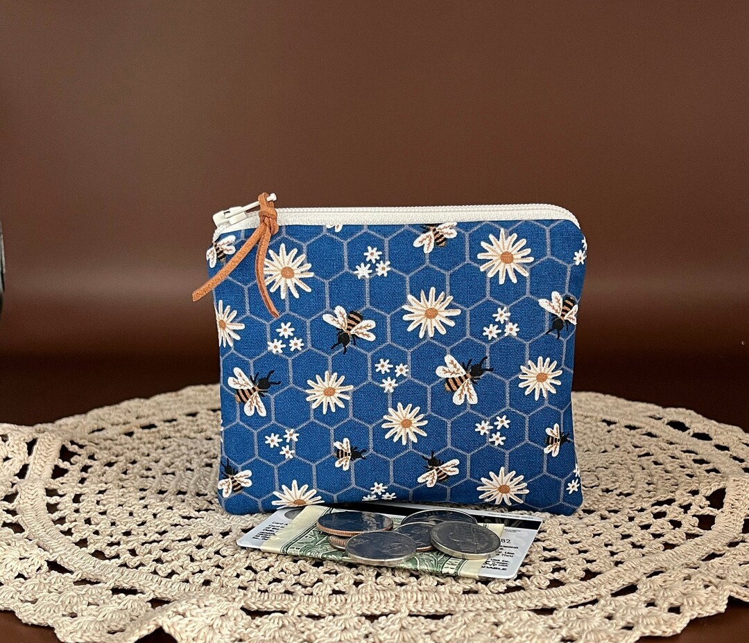 Zipper Coin Purse Bee Coin Purse Wallet With Zipper Coin Pouch Bee Coin ...