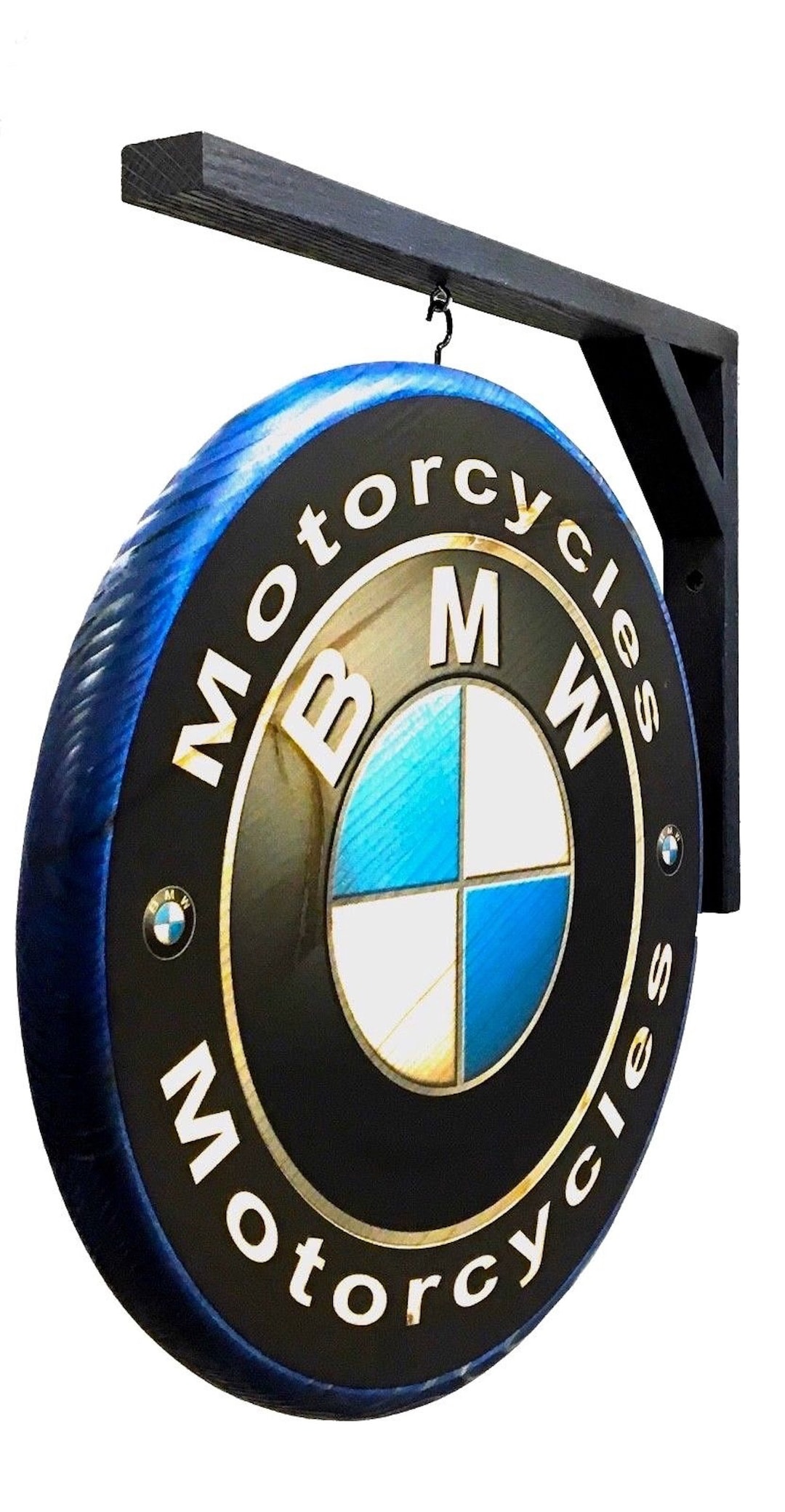 BMW Motorcycle Wooden Sign: Double Sided Garage Decor (15 Inch) - Etsy