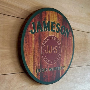 Irish Whiskey Jameson Wall Hanging Sign - Etsy
