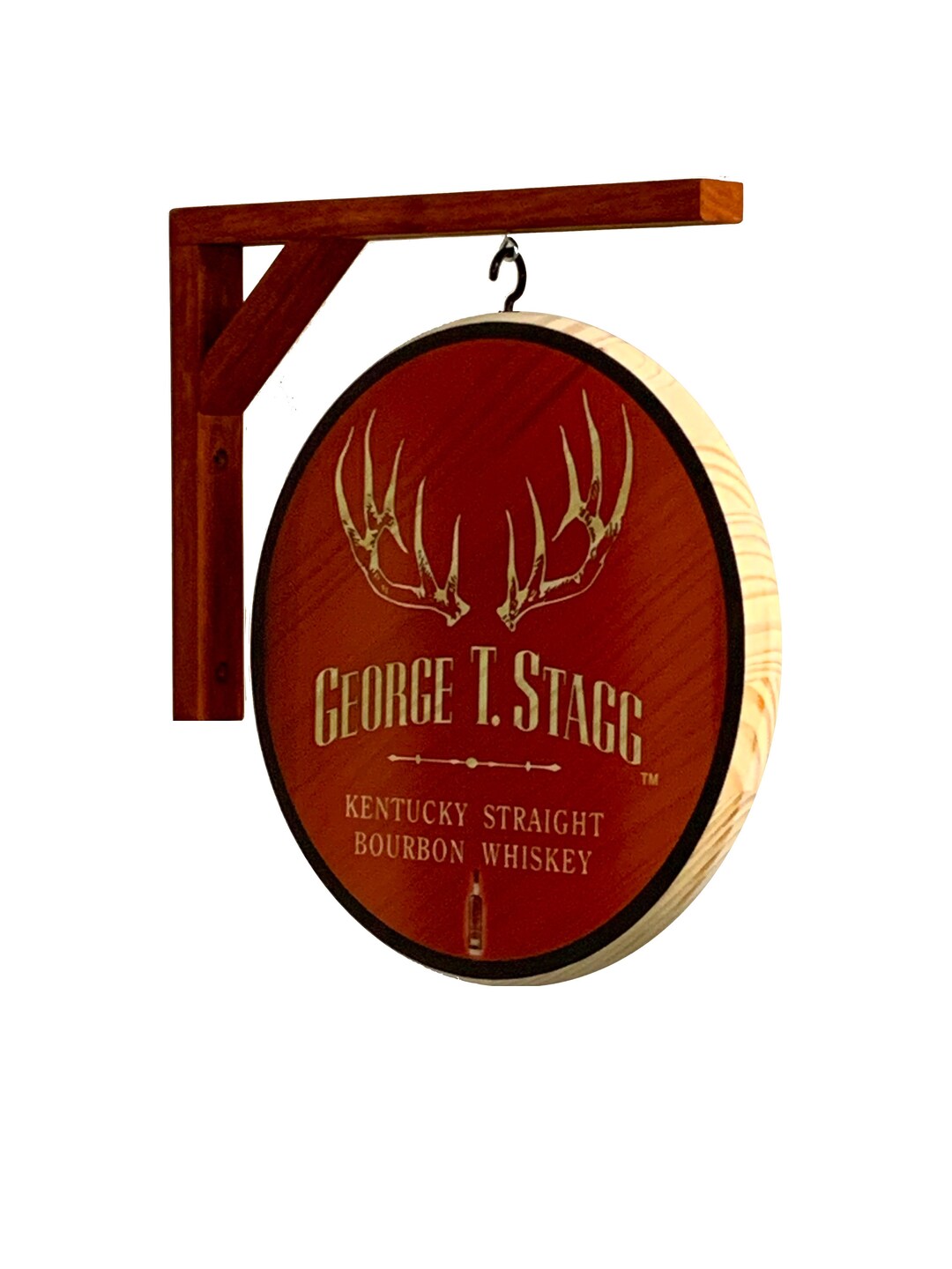 George T. Stagg Double Sided Pub Sign - 12 Inch Diameter - Includes ...