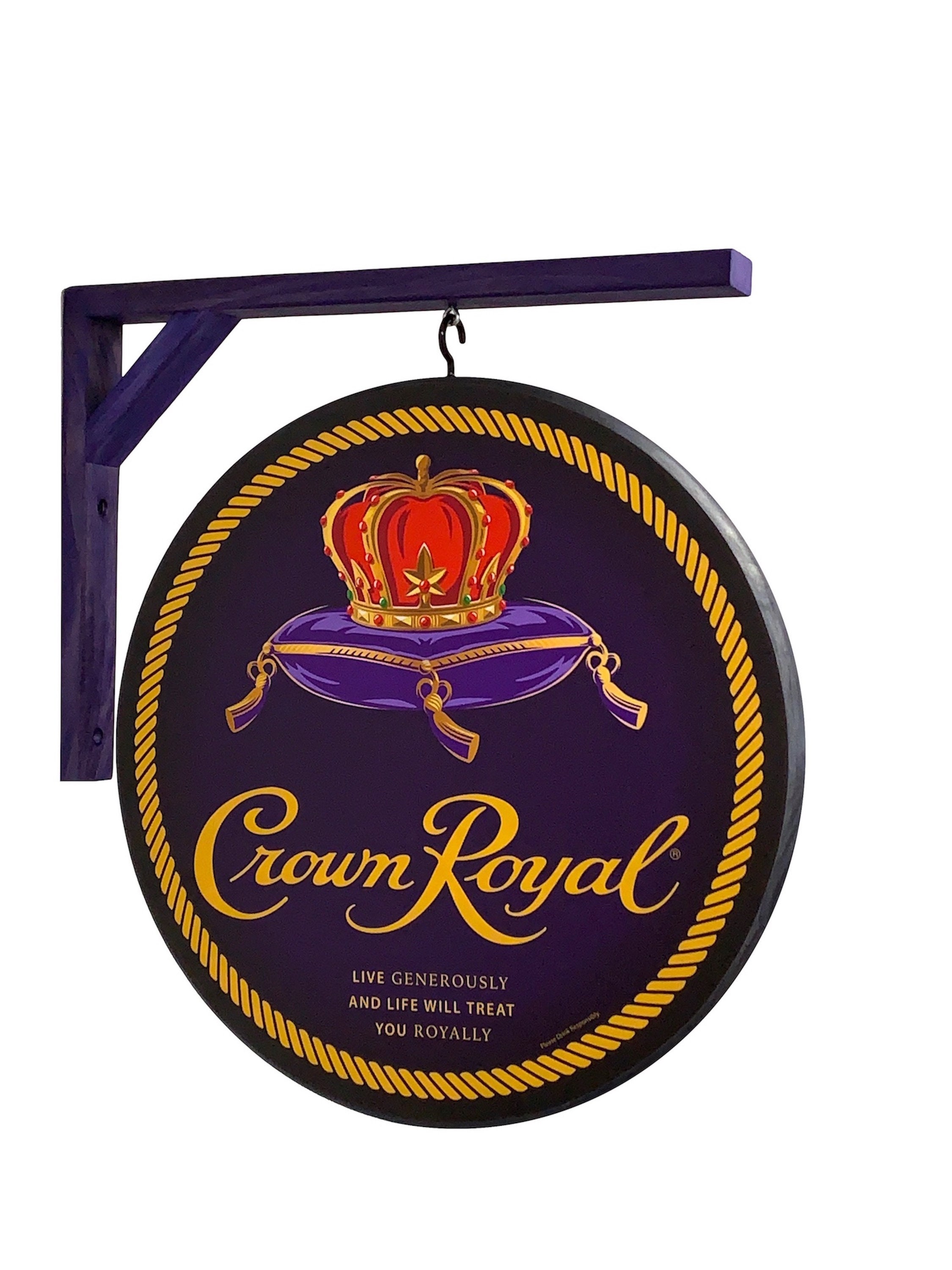 Crown Royal Double Sided 12 inch diameter Pub Sign Includes | Etsy