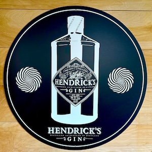 Hendricks Gin Aluminum Wall Sign 24 Inch Diamater - Etsy