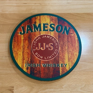 Irish Whiskey Jameson Wall Hanging Sign - Etsy