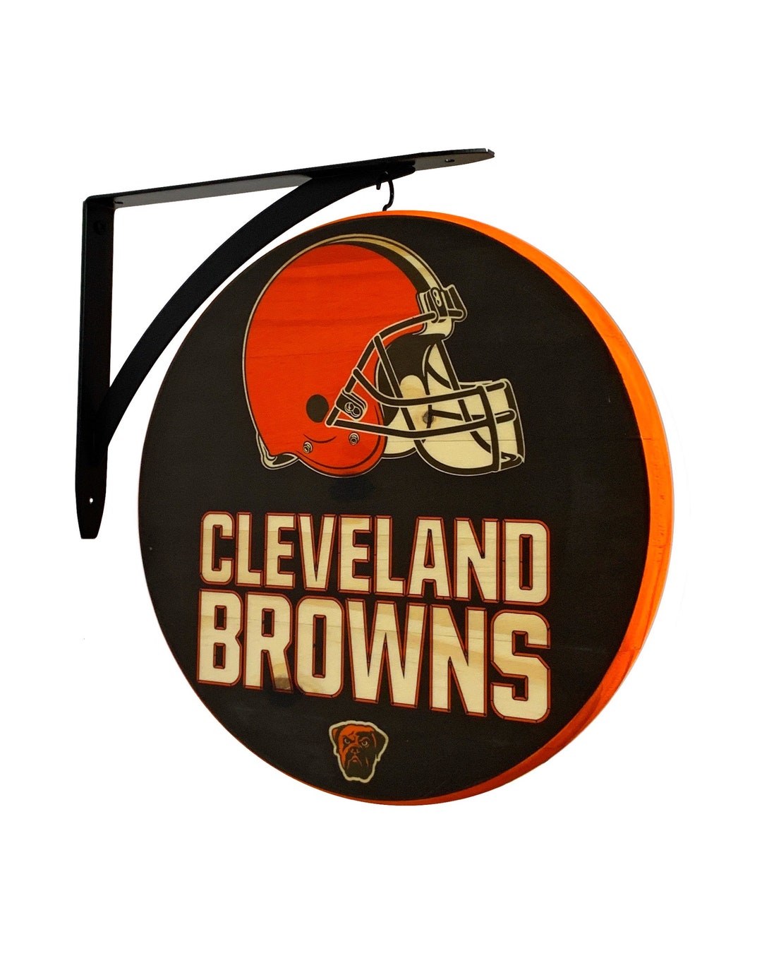 CLEVELAND BROWNS Wall Sign - Double-sided 12 Inch Diameter - Includes ...