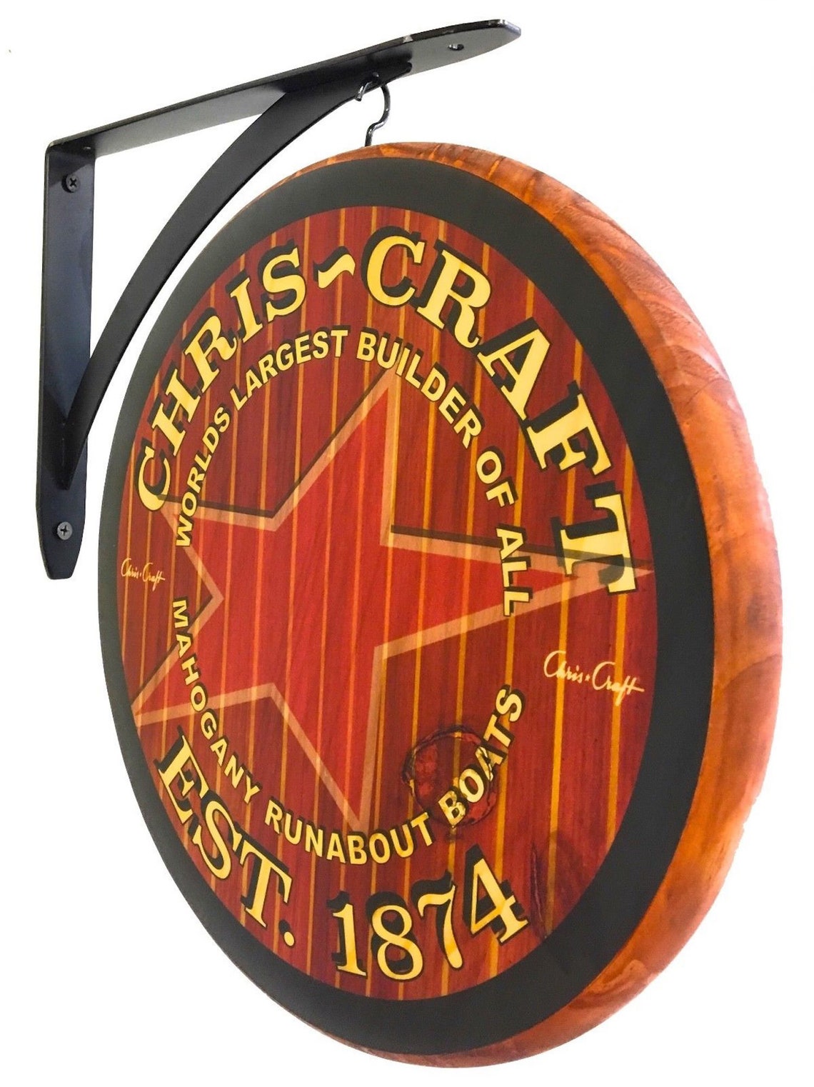 Chris Craft 2 Sided Wall Hanging Sign - 12 Inch Diameter -indoor Only ...
