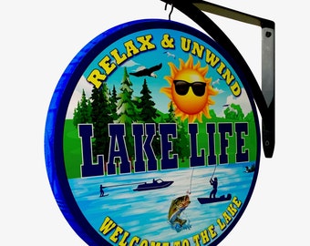 Crown Royal Double Sided 12 Inch Diameter Pub Sign Includes Wall ...