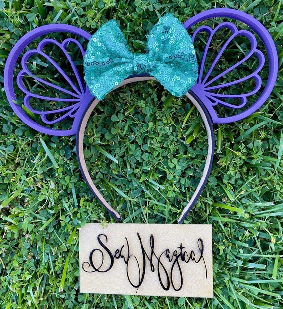 Little Mermaid Ears 3D Printed Mouse Ears Mouse Ear - Etsy