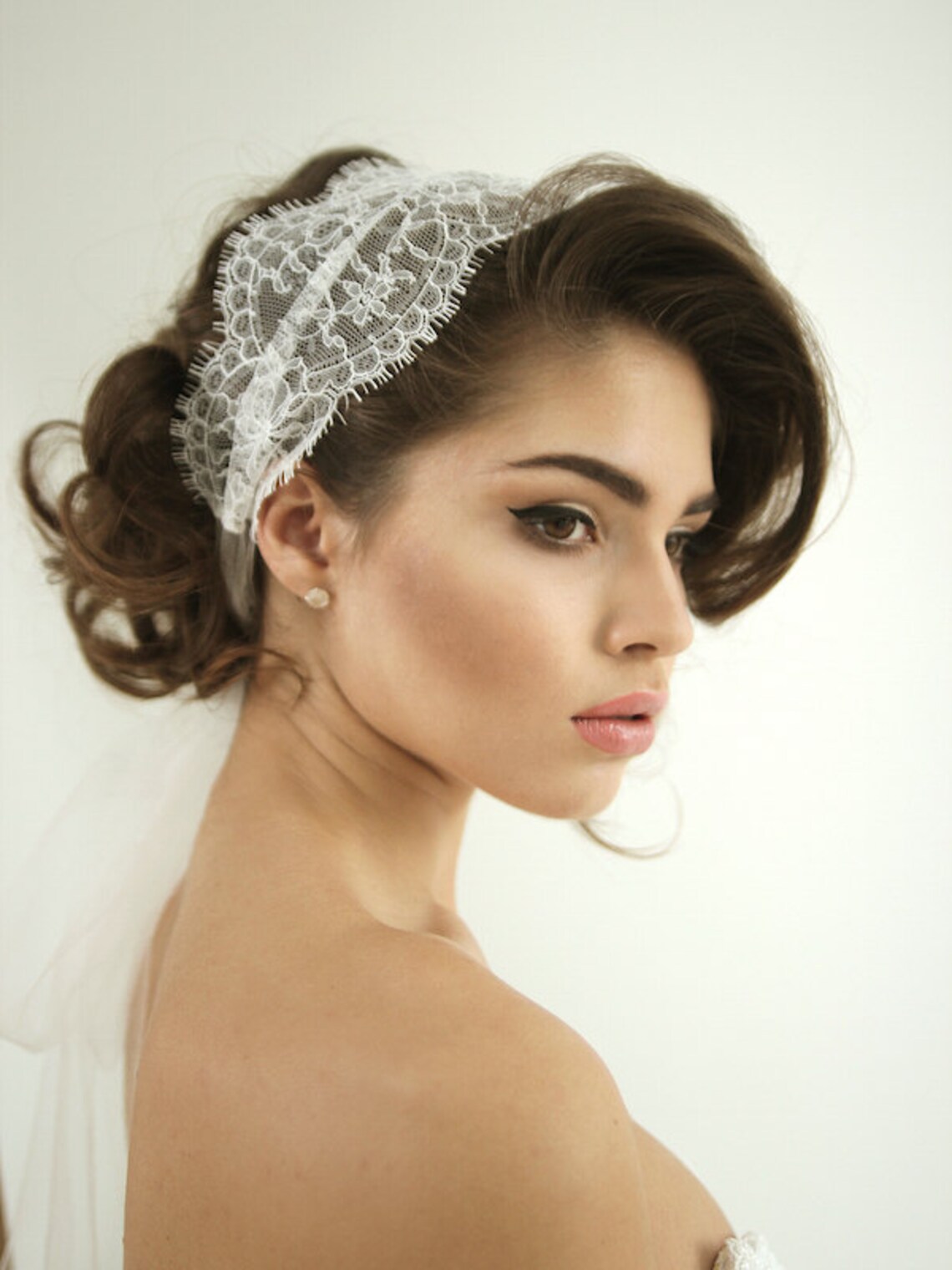 Lace Tulle Wedding Headband Lace Wedding Headpiece Lace Head - Etsy ...