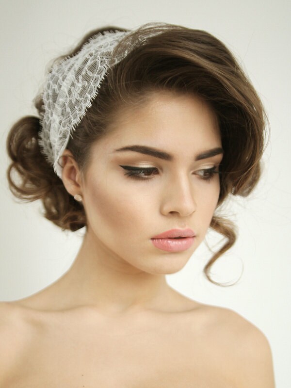 Lace Tulle Wedding Headband Lace Wedding Headpiece Lace Head - Etsy ...