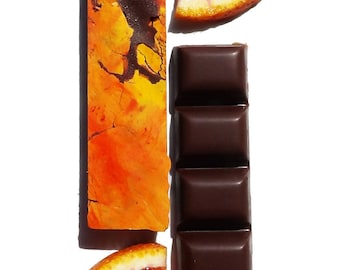 Blood Orange Filled Chocolate Bar - Etsy