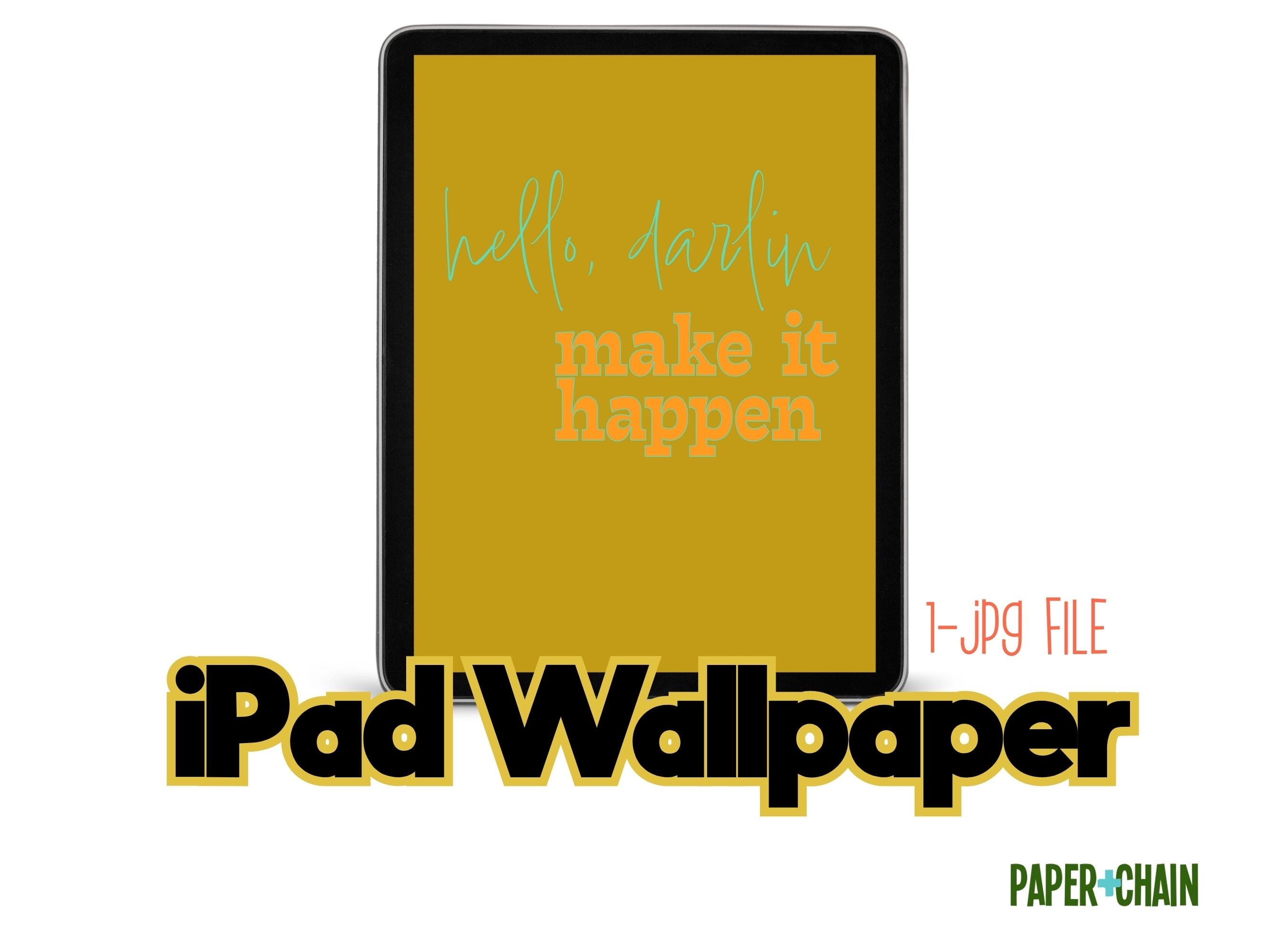 Hello Darlin iPad Lock Screen, Wallpaper - Etsy