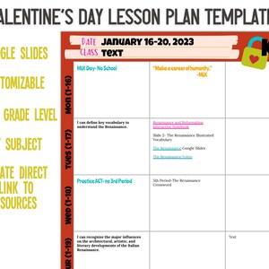 Daily Lesson Plan Editable Google Slides Template - Etsy
