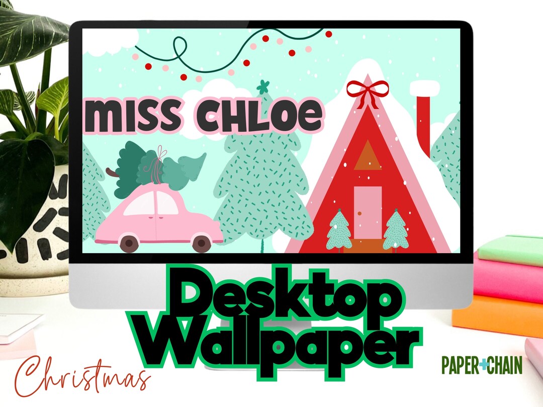 Teacher Personalized Desktop/laptop Wallpaper, Christmas - Etsy
