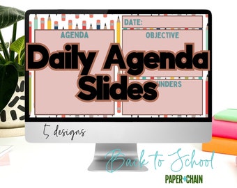 Daily Agenda Slides, Daily Agenda Template, Digital Daily Agenda ...