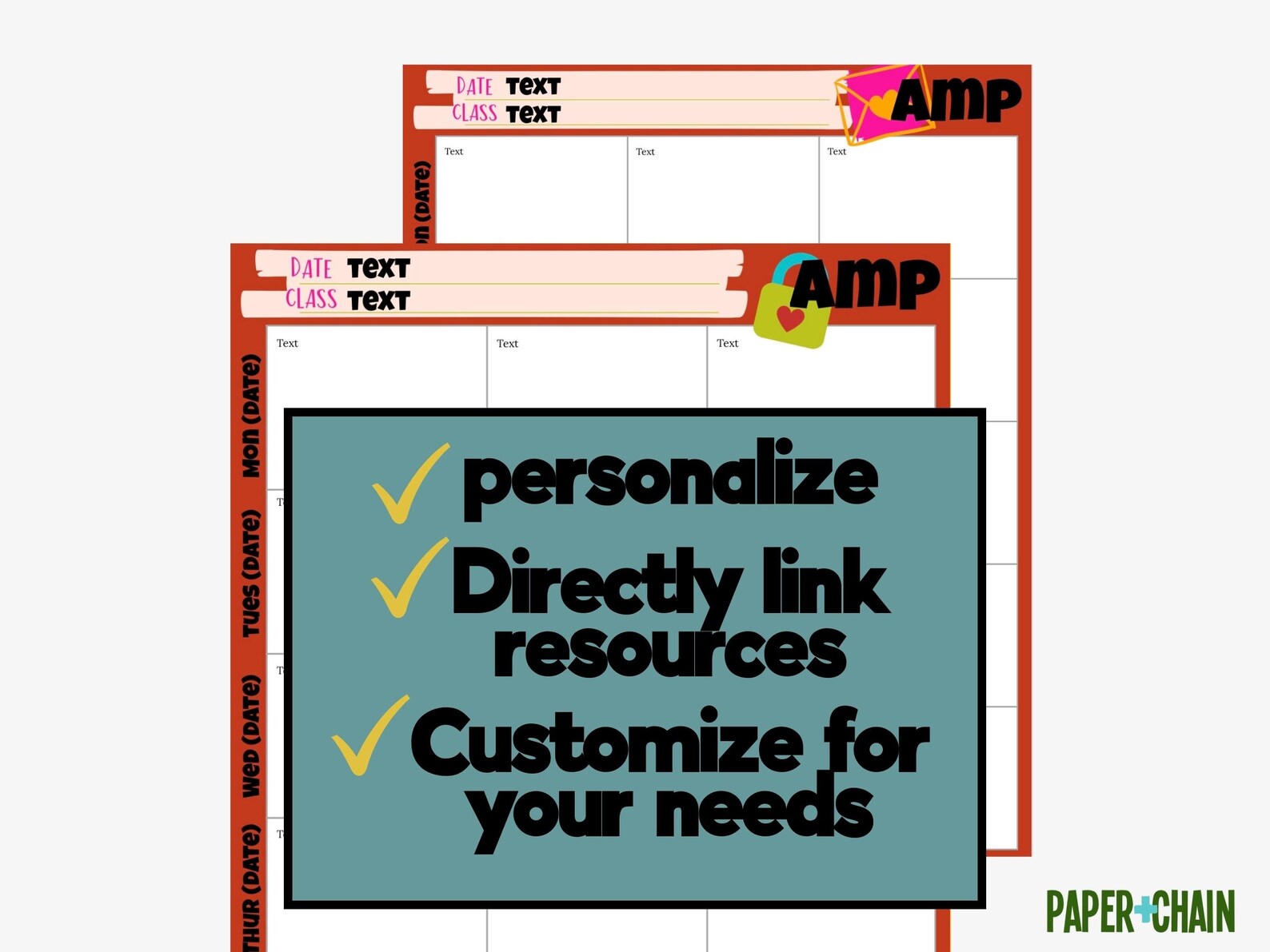 Daily Lesson Plan, Editable, Google Slides Template, Valentines Day - Etsy