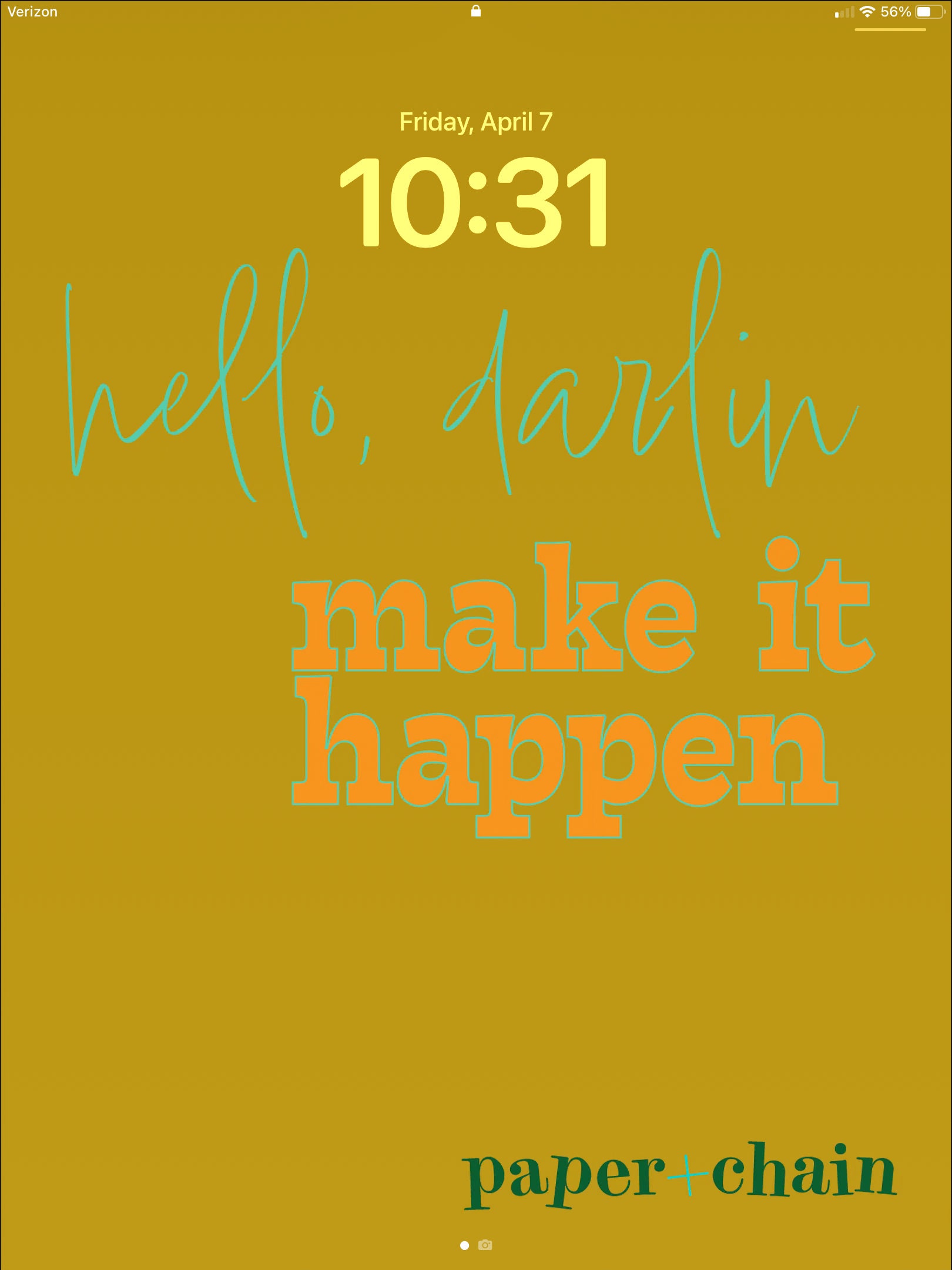 Hello Darlin iPad Lock Screen, Wallpaper - Etsy