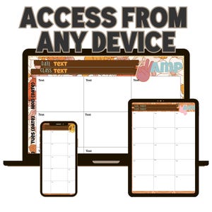 Daily Lesson Plan, Editable, Google Slides Template, Peace & Love Boho ...