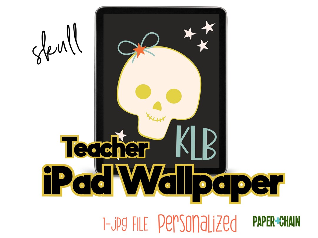 Cute Skull iPad Lock Screen, Wallpaper - Etsy