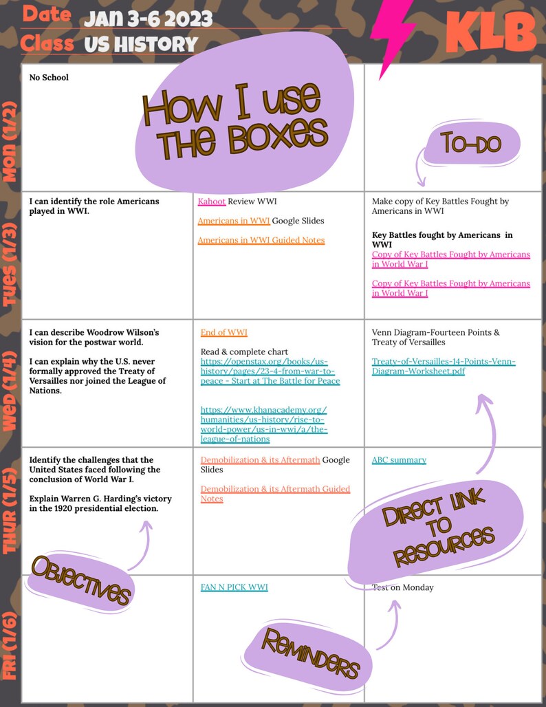 Daily Lesson Plan, Editable, Google Slides Template, Valentines Day - Etsy