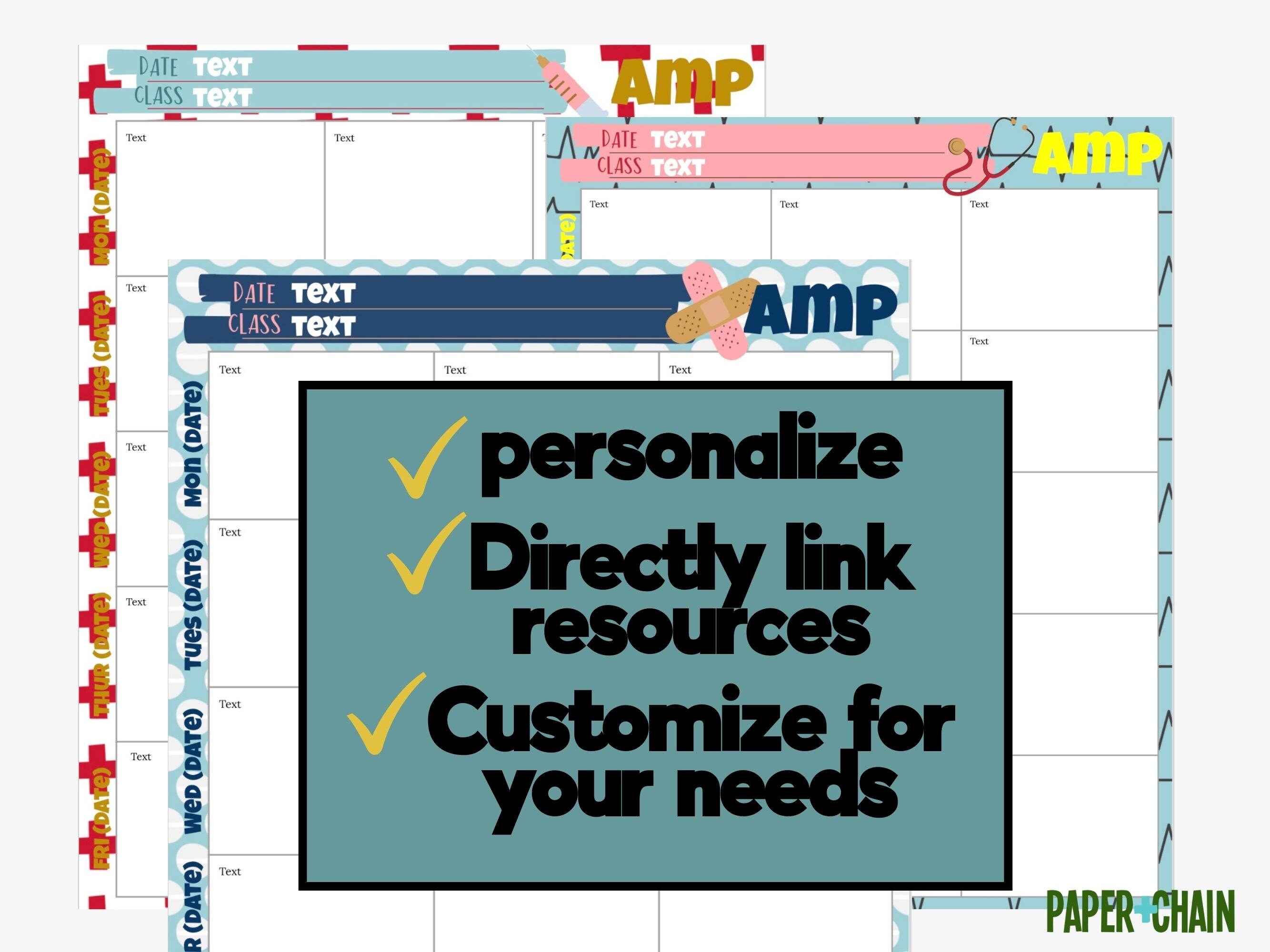 Daily Lesson Plan, Editable, Google Slides Template, Medical Class ...