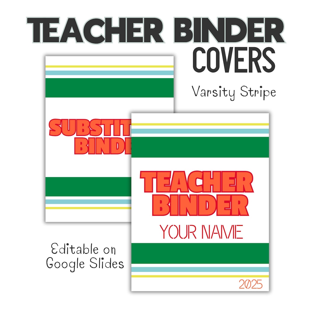 Varsity Prep Editable Binder Covers & Spines Canva Template - Etsy