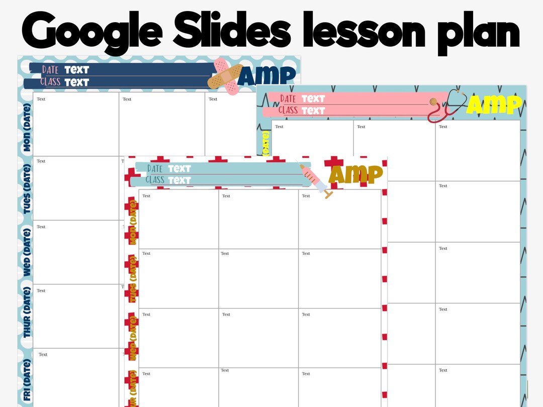 Daily Lesson Plan Editable Google Slides Template Medical - Etsy