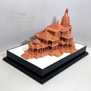 Sacred Diwali Gift Wooden Hindu Temple With LED Light - Shree Ram ...