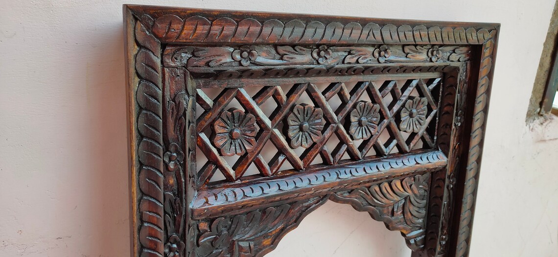 Jharokha Photo Frame Or Mirror Multiple Uses Wood Hand Carved | Etsy