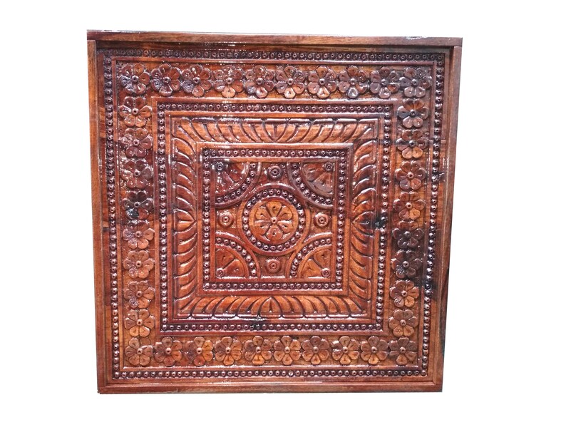 Carving Bajot Chowki Chowkies Wooden Handmade Embossed Painted | Etsy