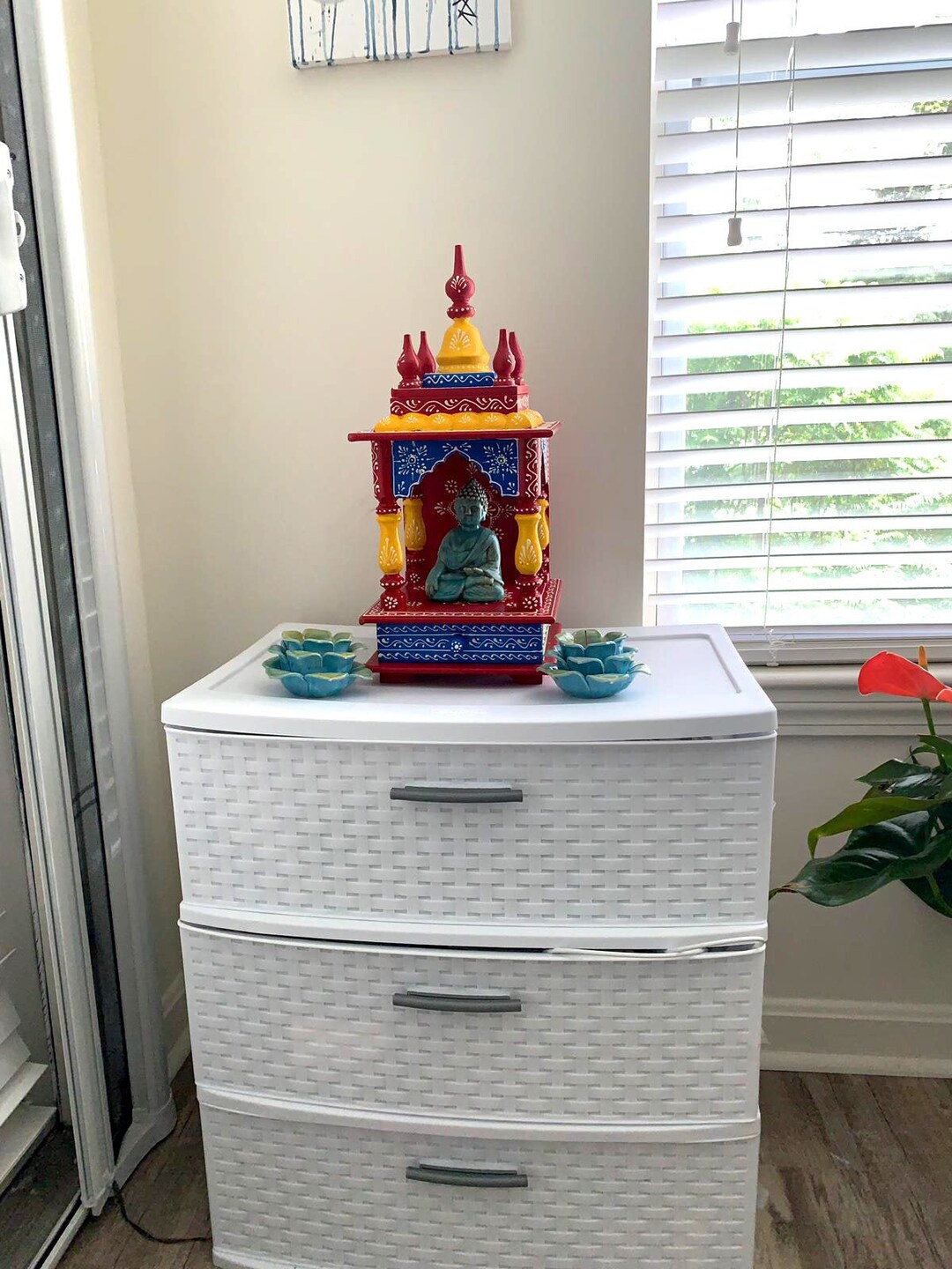 Handcrafted Wooden Pooja Mandir: Hindu Temple Shrine for Home - Etsy