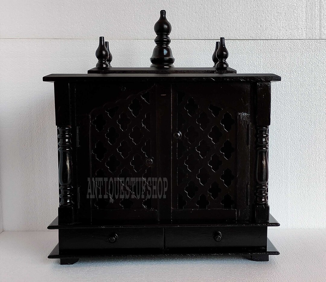 Wooden Temple Handcrafted Wooden & Marine MDF Pooja Ghar Mandap for ...